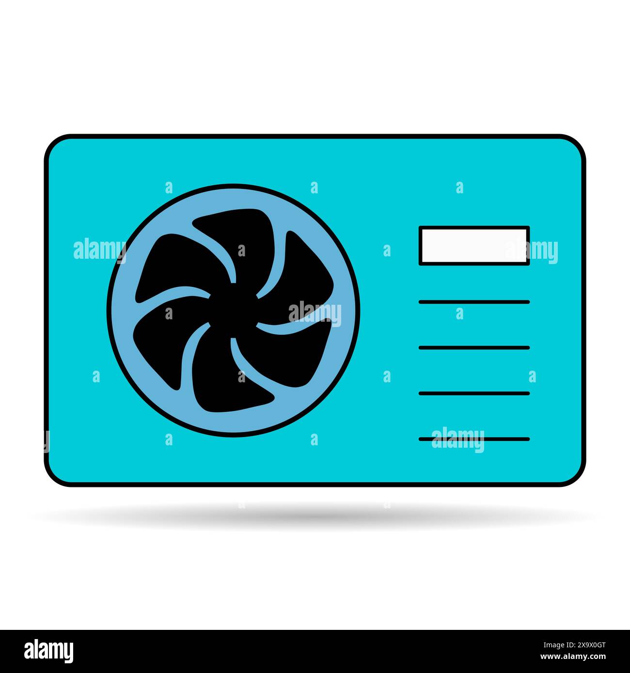 Heat pump air source shadow icon, cooling electric system machine, cool ...