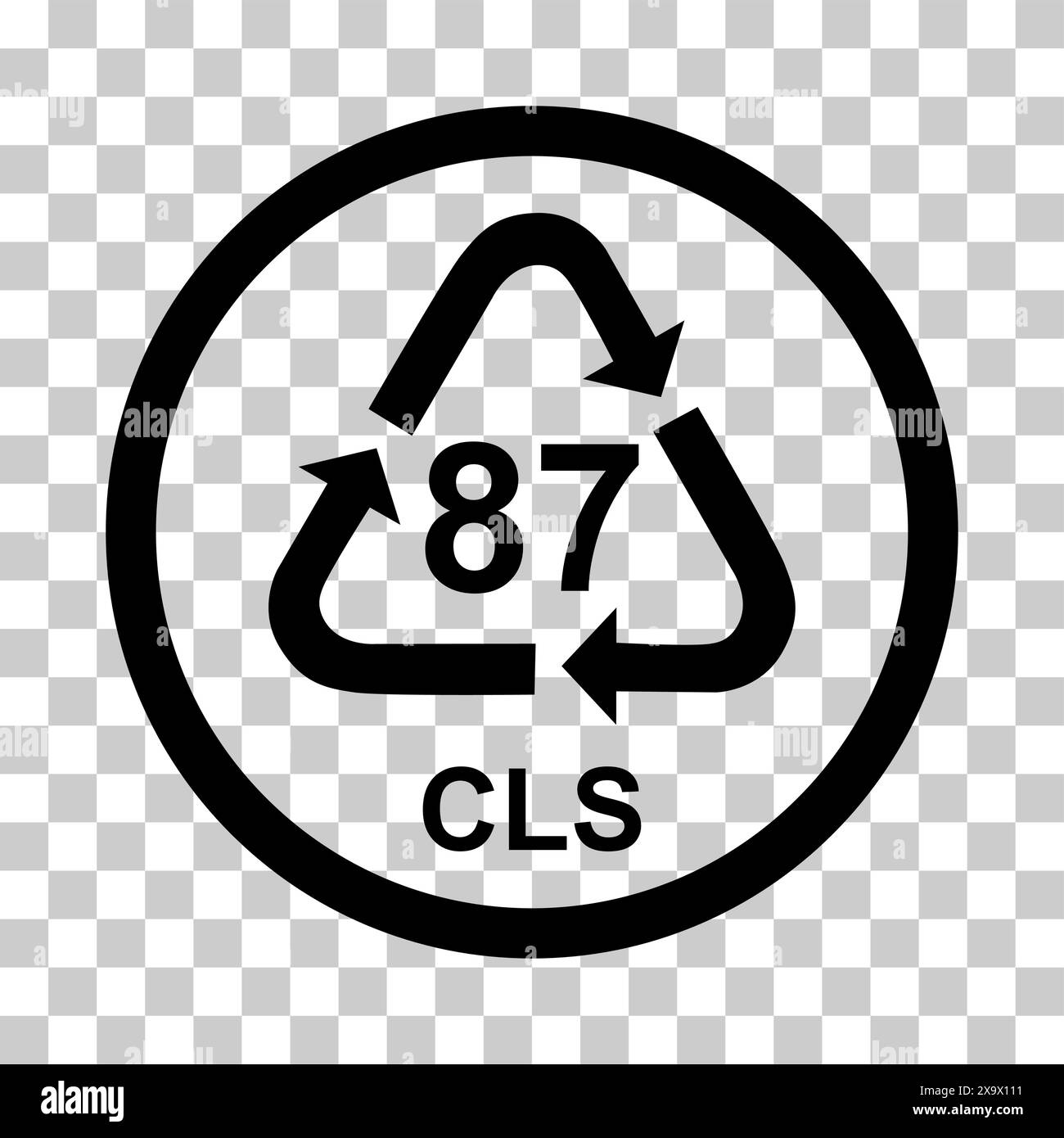 Composite symbol, ecology recycling sign isolated on white background ...