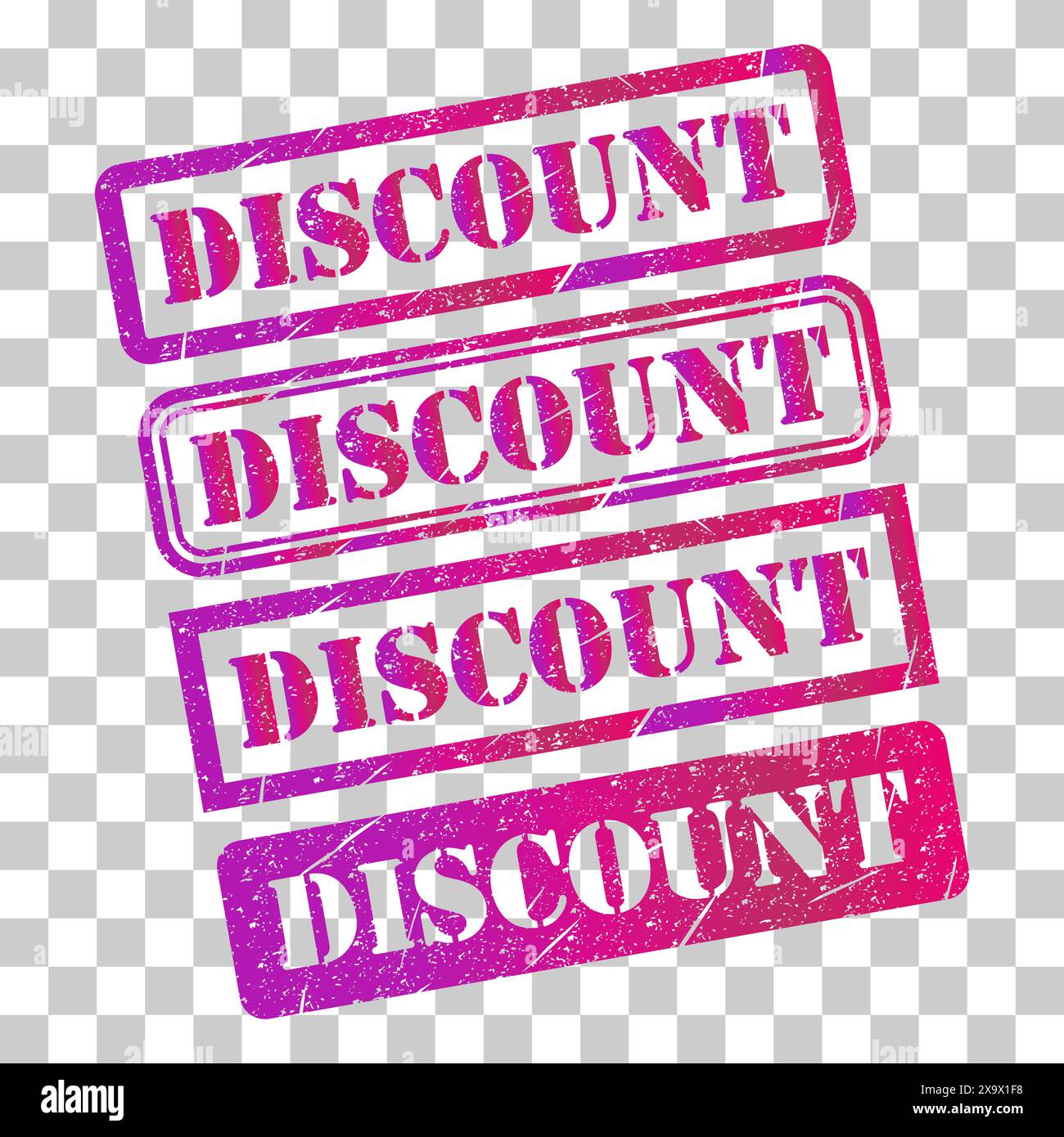 Set of Discount stamp symbol, label sticker sign button, text banner ...
