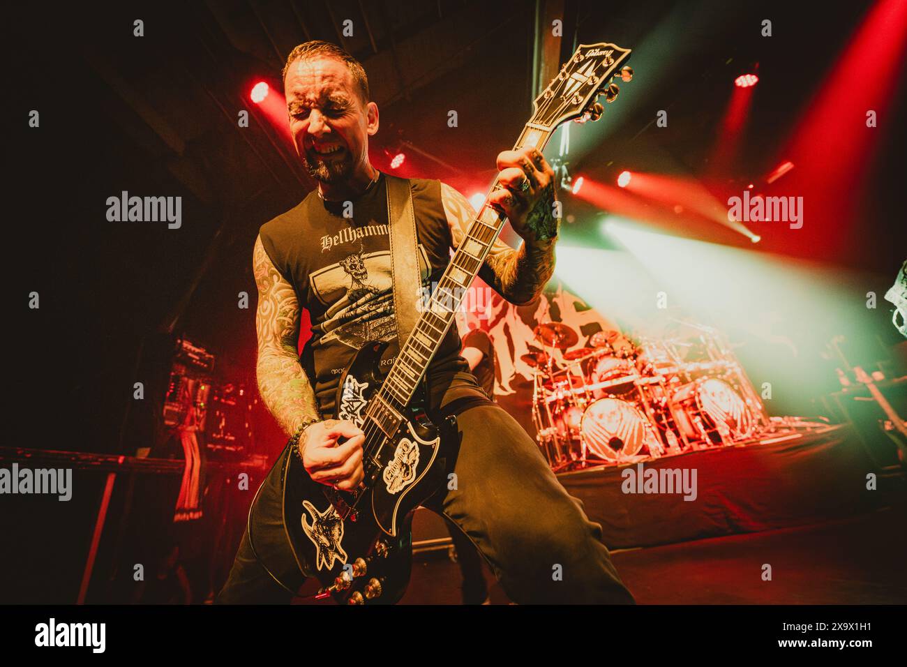 Copenhagen, Denmark. 30th, May 2024. The Danish death metal band Asinhell performs a live ...