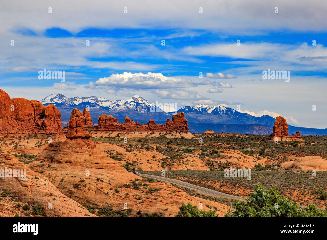 This is a view of the red rock formations in the Garden of Eden area of ...