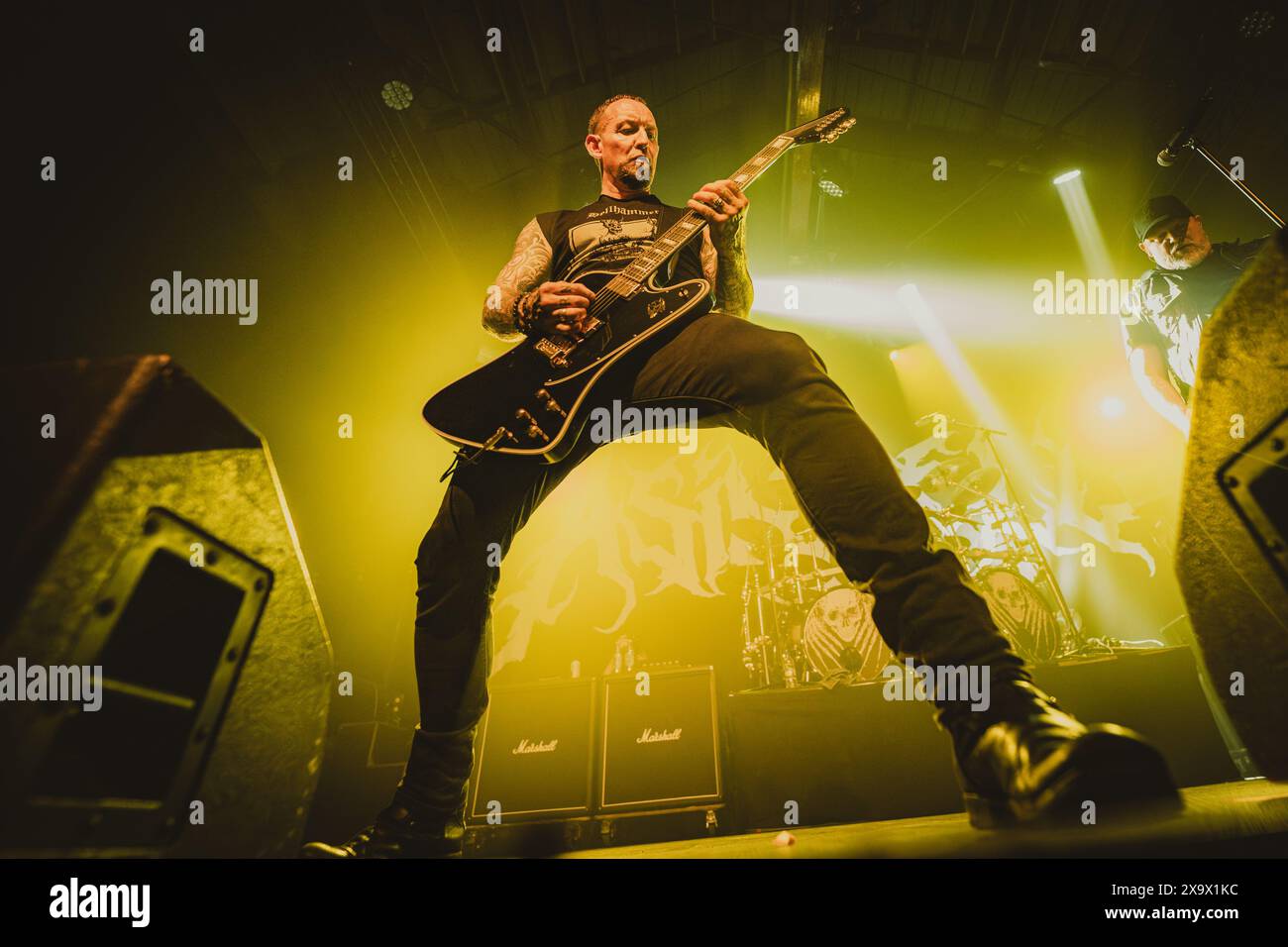 Copenhagen, Denmark. 30th, May 2024. The Danish death metal band Asinhell performs a live ...