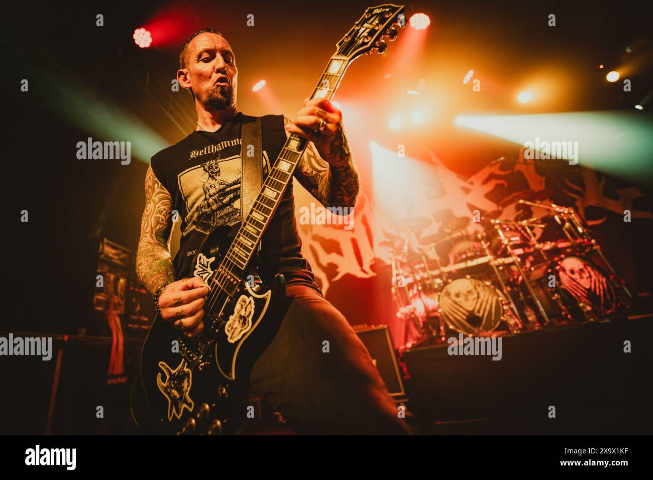 Copenhagen, Denmark. 30th, May 2024. The Danish death metal band Asinhell performs a live ...