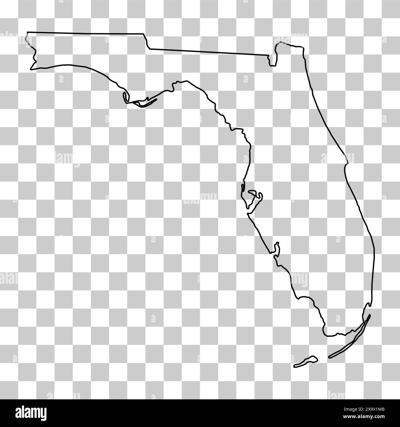 Florida map shape, united states of america. Flat concept icon symbol ...