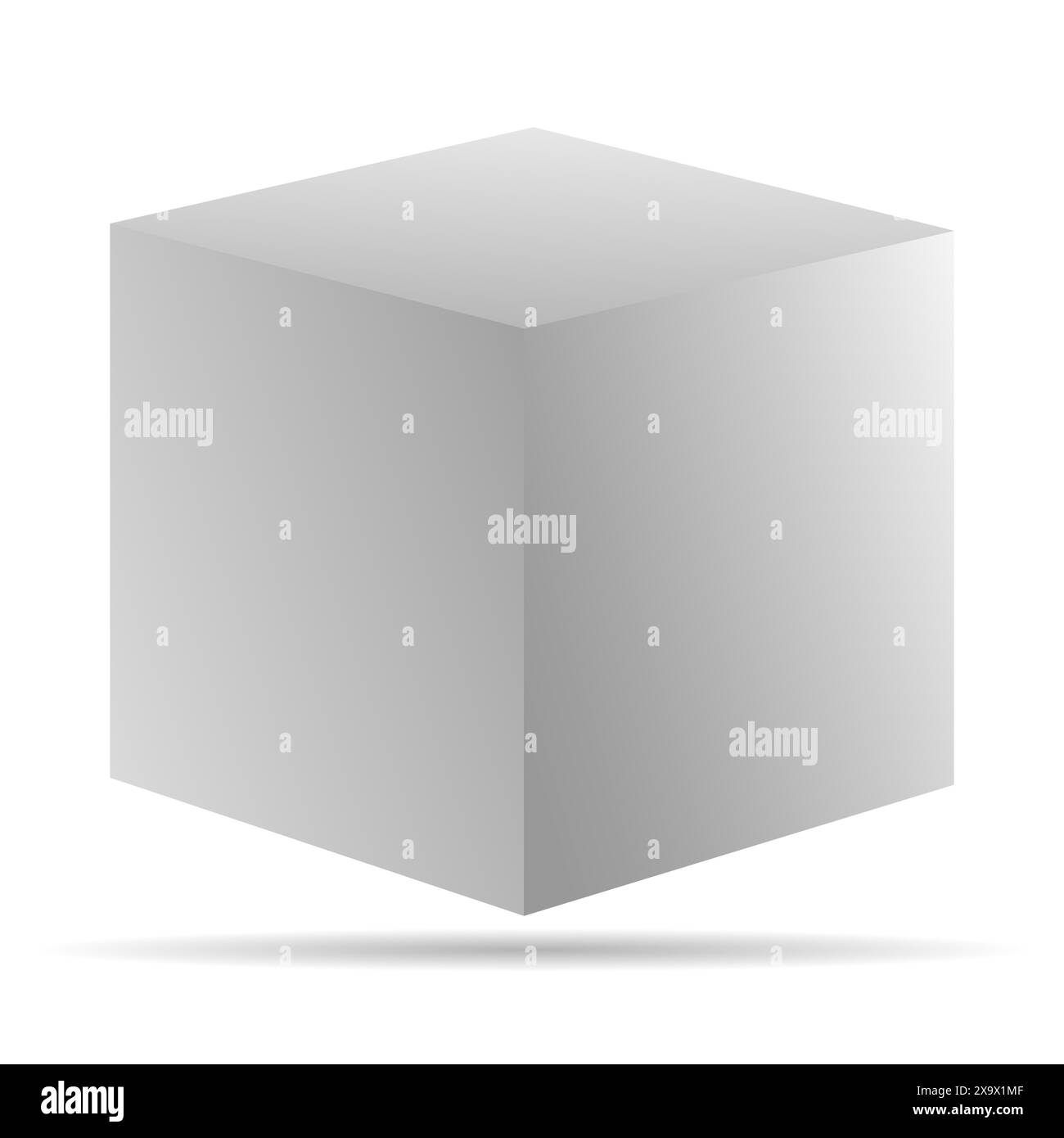 Isometric cube design, web modern concept shadow icon, geometric shape ...