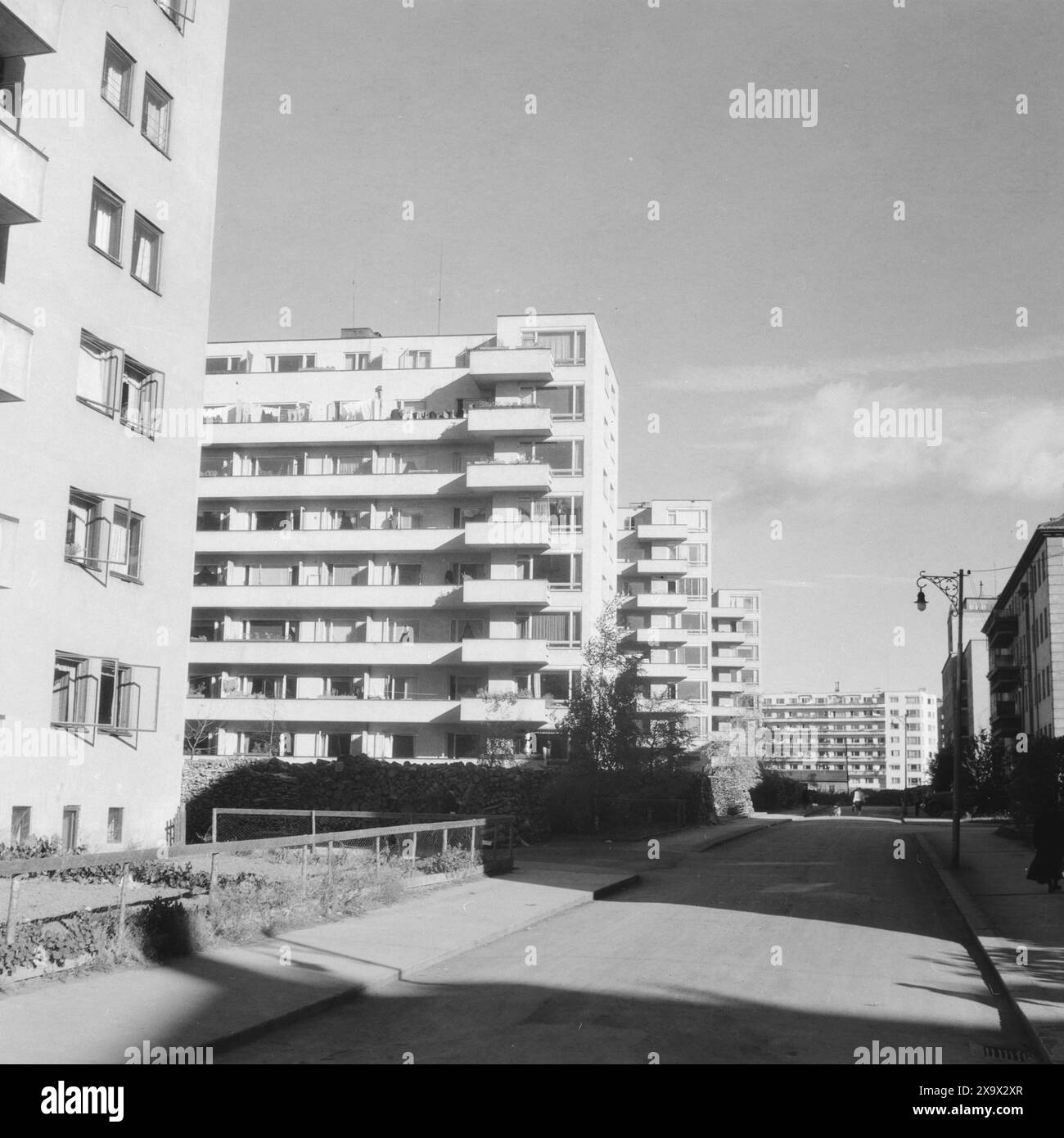 Actual 14-15, 1945: Block of flats at Marienlyst.Photo: Leif Ørnelund ...
