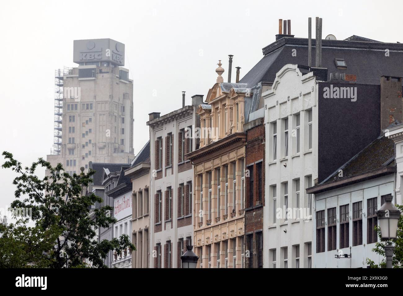 Buildings in Antwerp, Flanders, Belgium, with the Boerentoren, or KBC ...