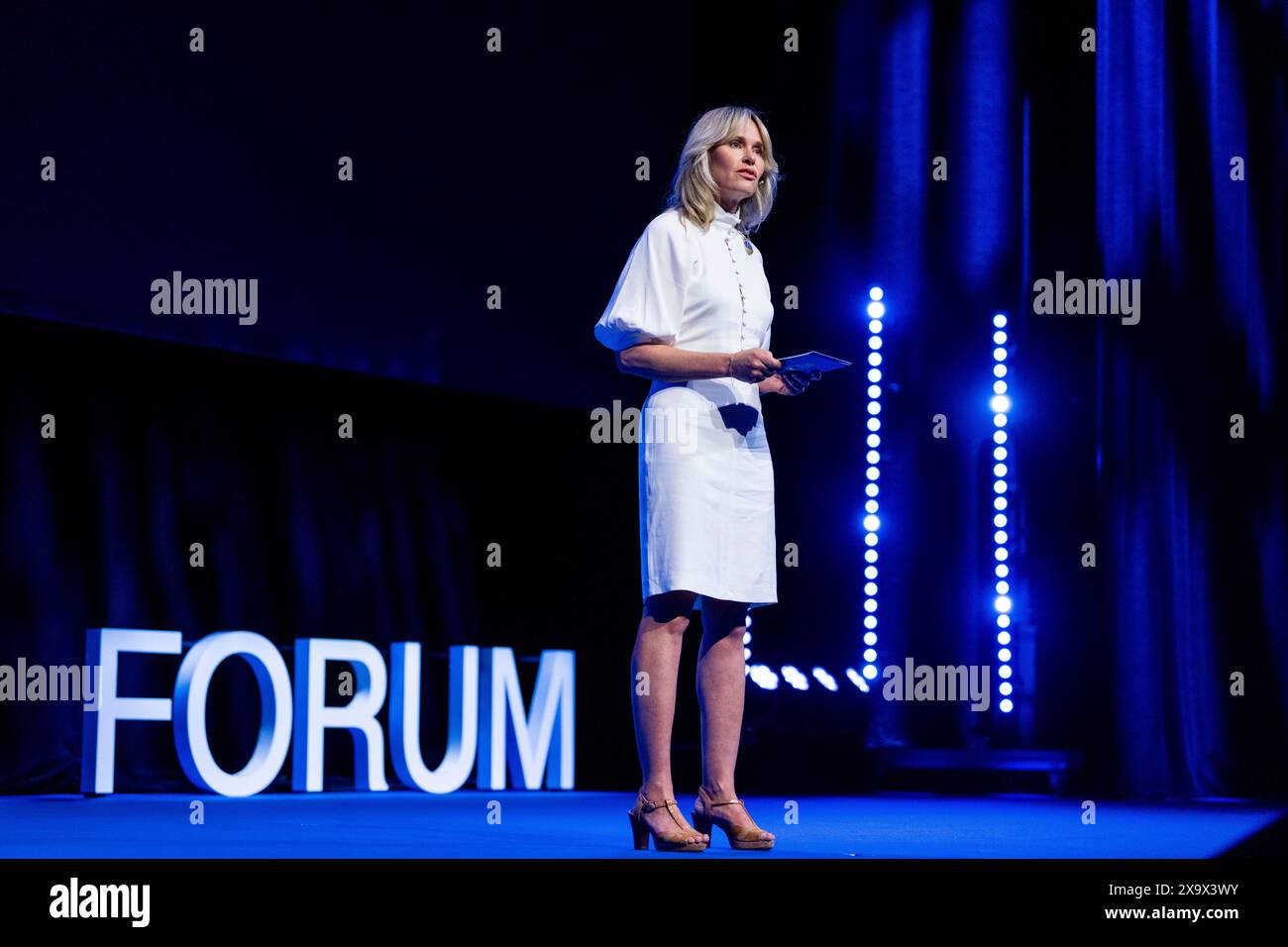 Oslo 20240603. Mayor of Oslo Anne Lindboe during Oslo Freedom Forum ...