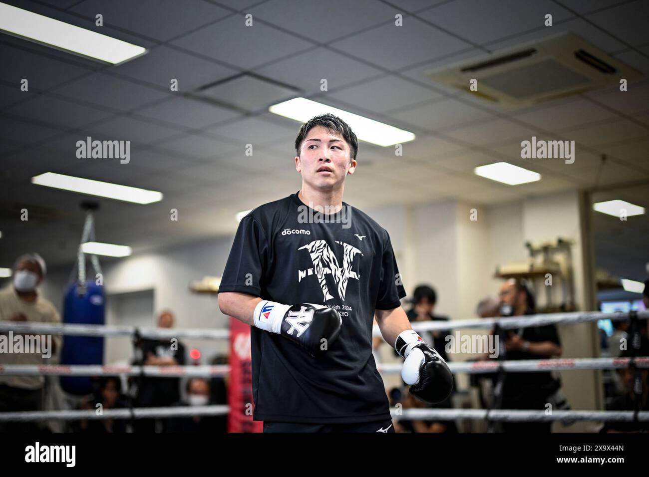 Naya Inoune, world super bantamweight champion of Japan during a public ...