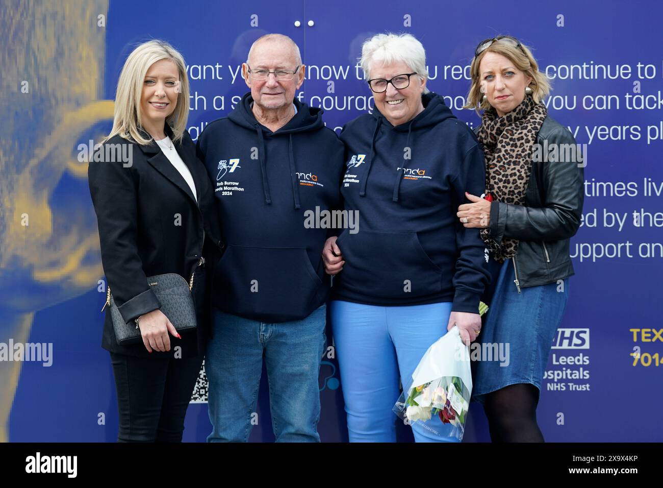 Rob Burrow's family, (left to right) sister Claire Burnett, father ...