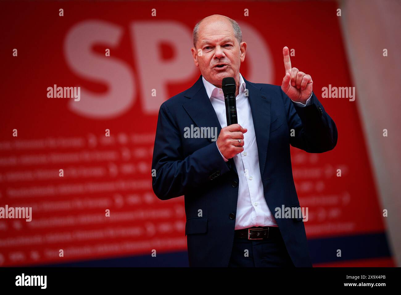 Leipzig, Deutschland. 01st June, 2024. SPD rally for the European ...