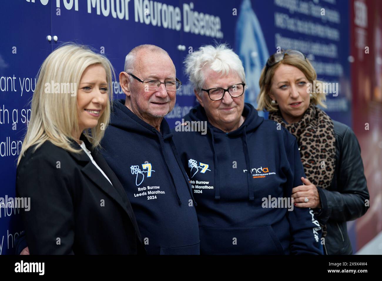 Rob Burrow's family, (left to right) sister Claire Burnett, father ...