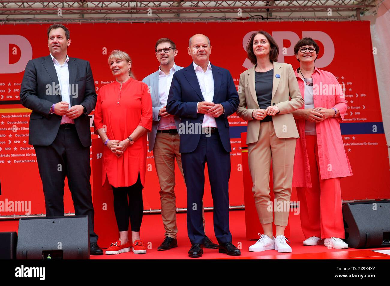 Leipzig, Deutschland. 01st June, 2024. SPD rally for the European ...