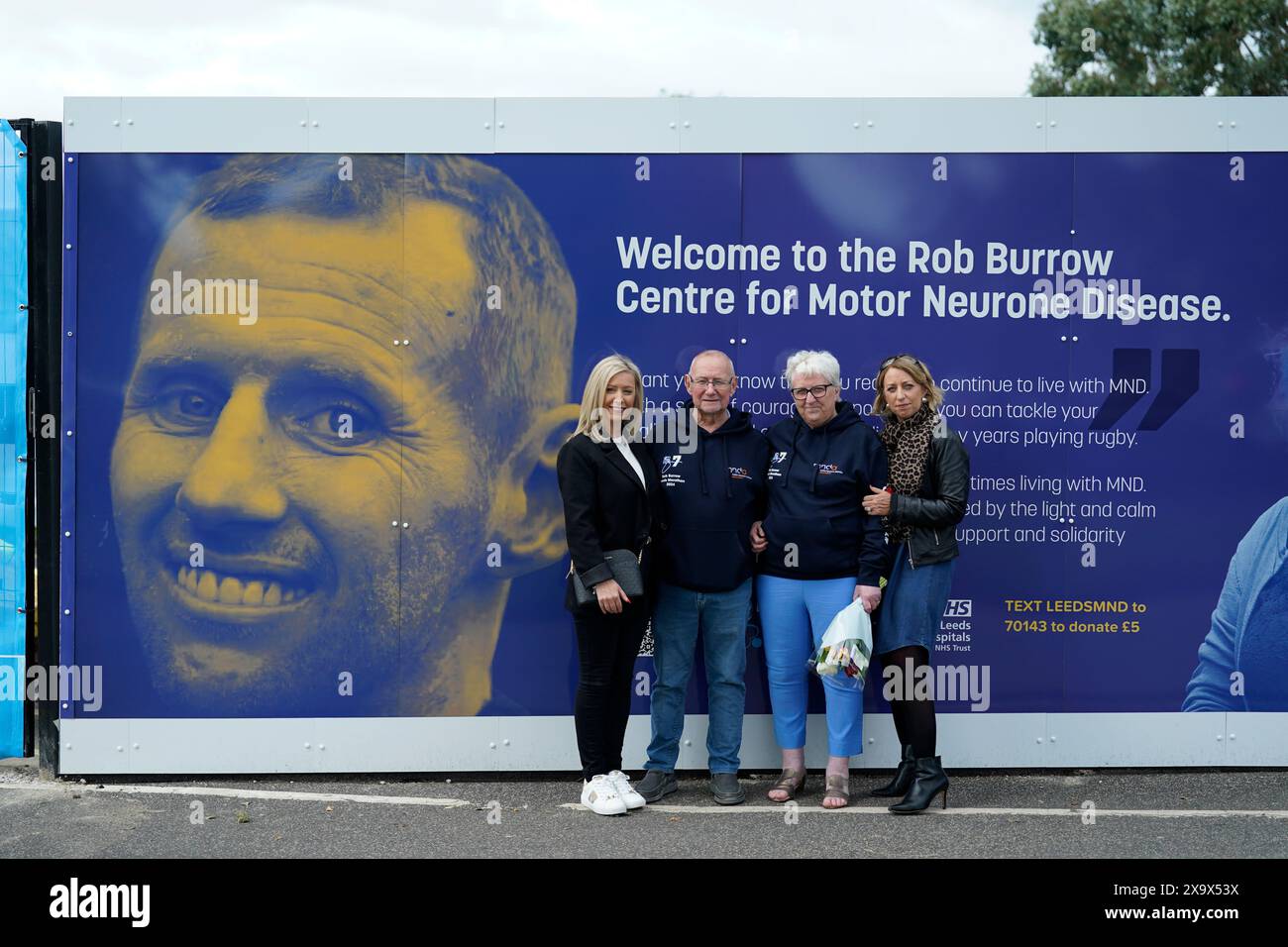 Rob Burrow's family, (left to right) sister Claire Burnett, father ...