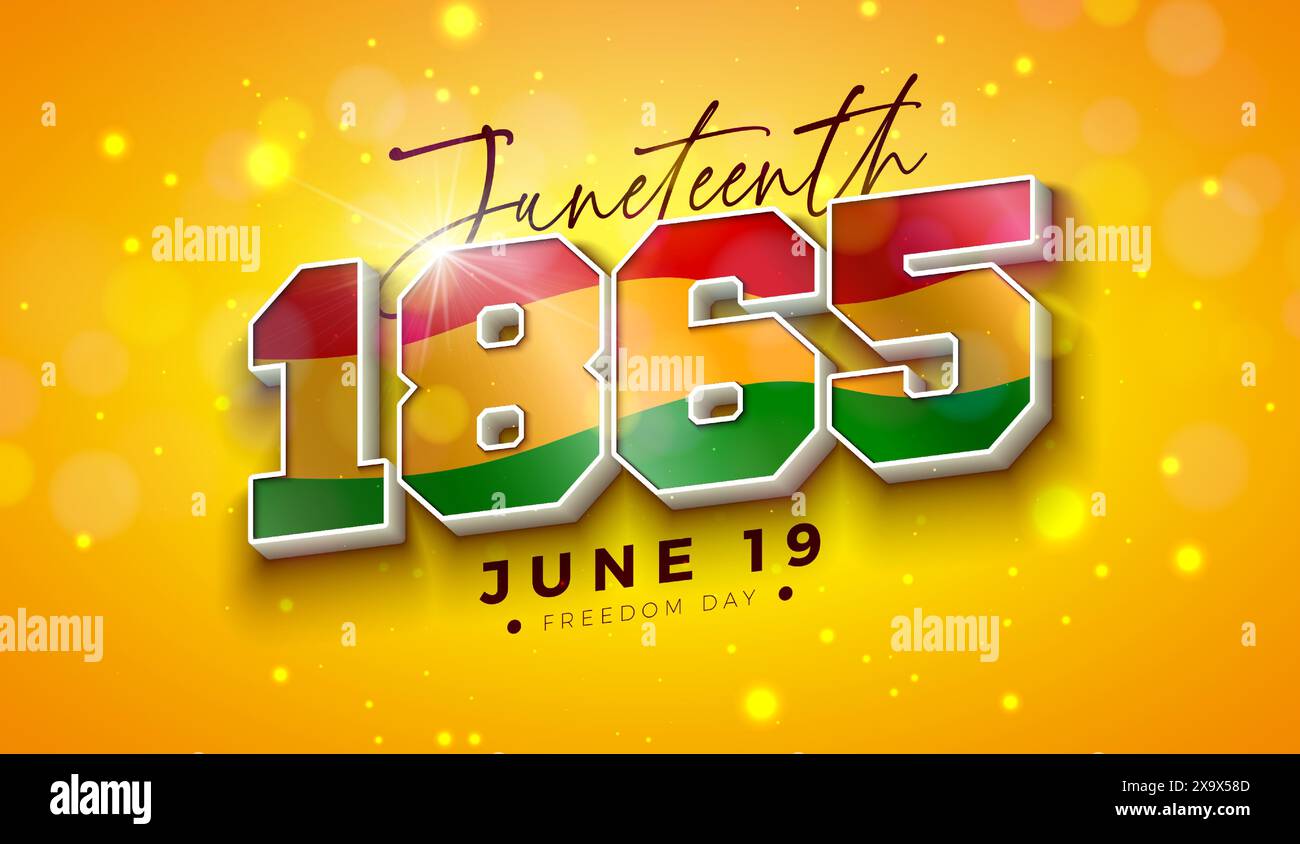 Juneteenth Freedom Day Design. African American June 19 Independence ...