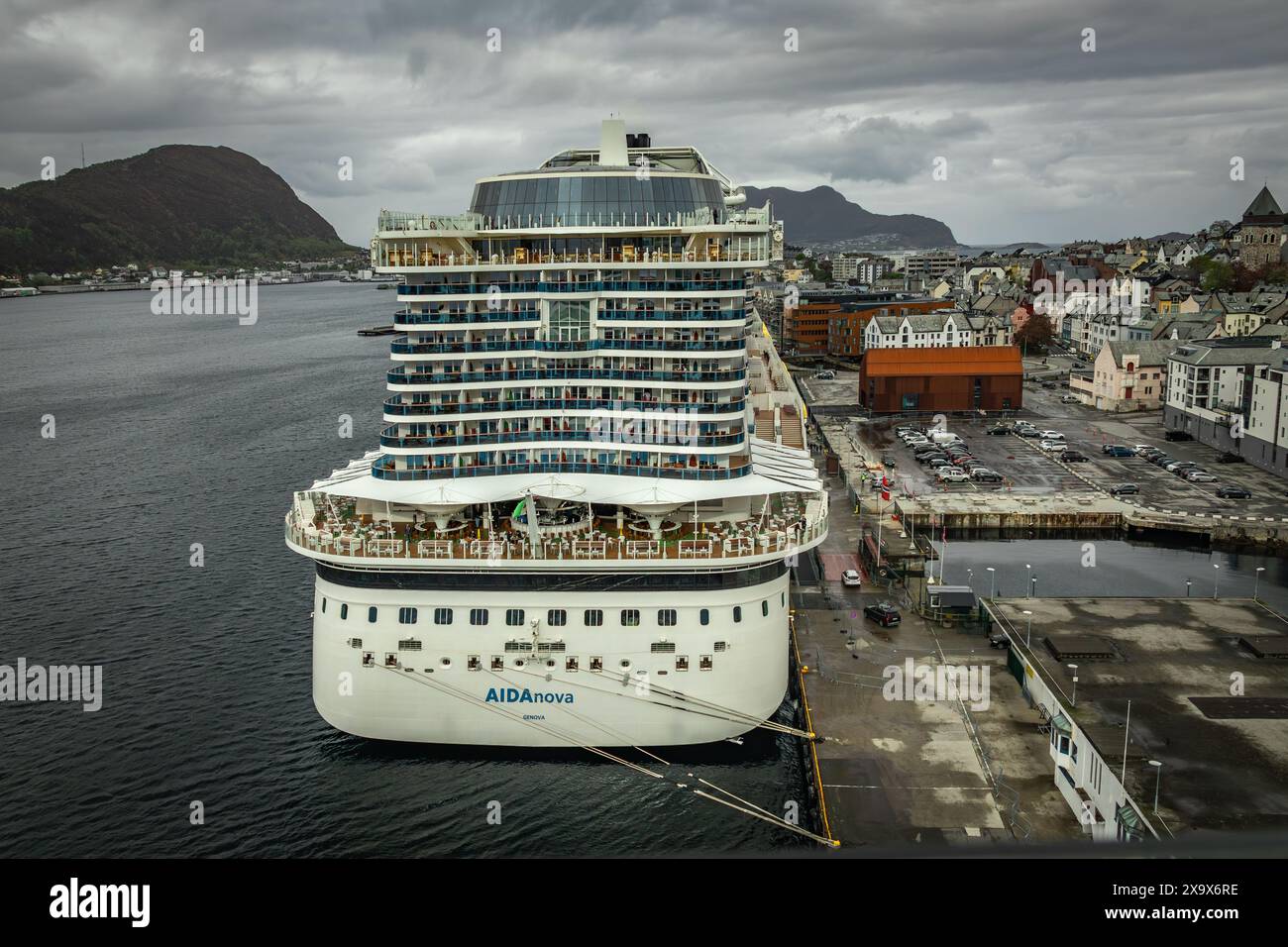 German cruise ship in Alesund, Norway Stock Photo - Alamy