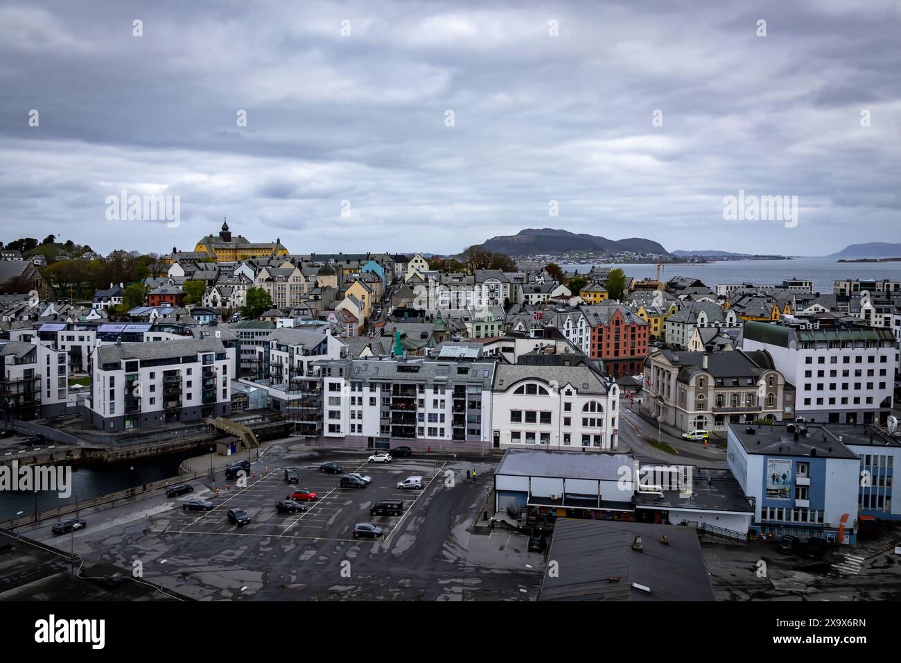 Alesund, Norway, looking over the town Stock Photo - Alamy