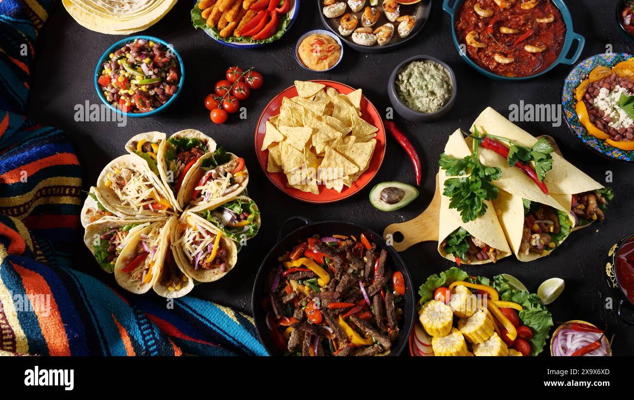 Taco party corn tortillas hi-res stock photography and images - Alamy