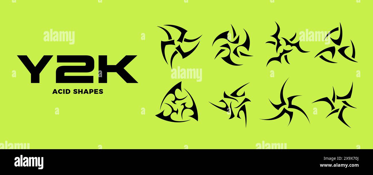 Set of acid neo tribal elements Stock Vector Image & Art - Alamy