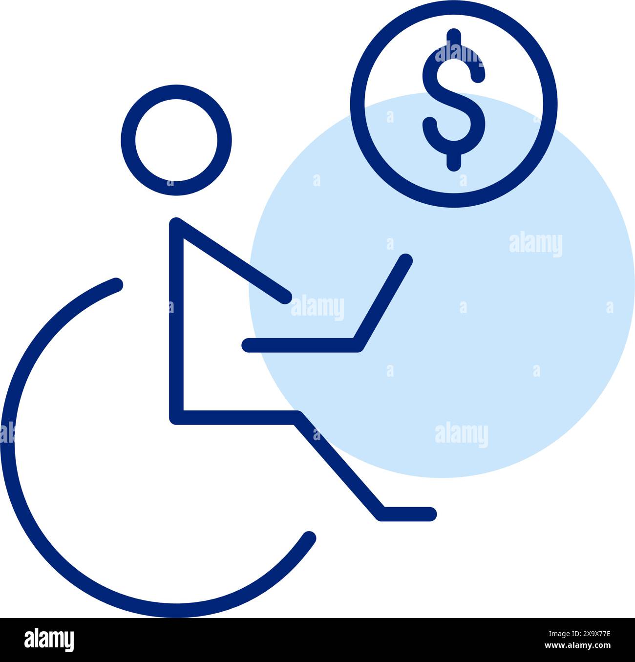 Inclusive technology user. Accessible workspace environment. Disabled ...