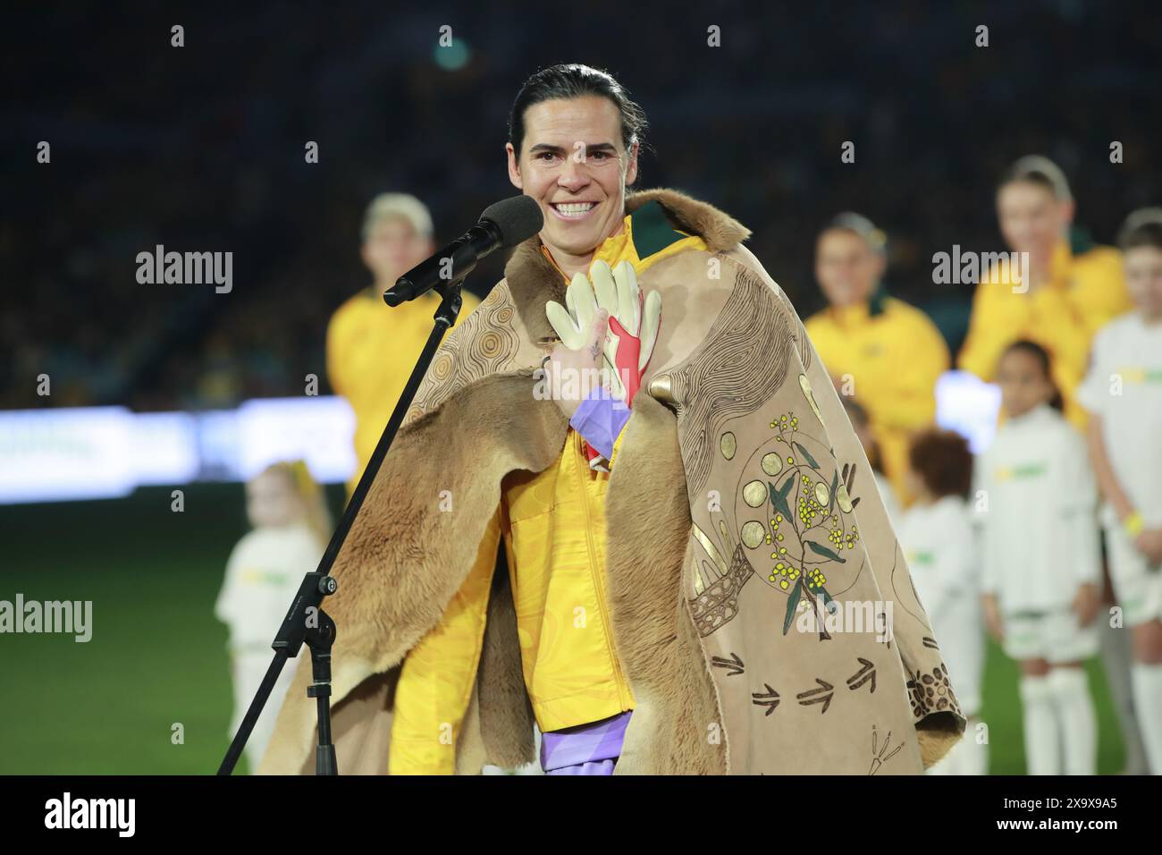 Sydney, Australia. 3rd June, 2024. Lydia Williams of Australia speaks ...
