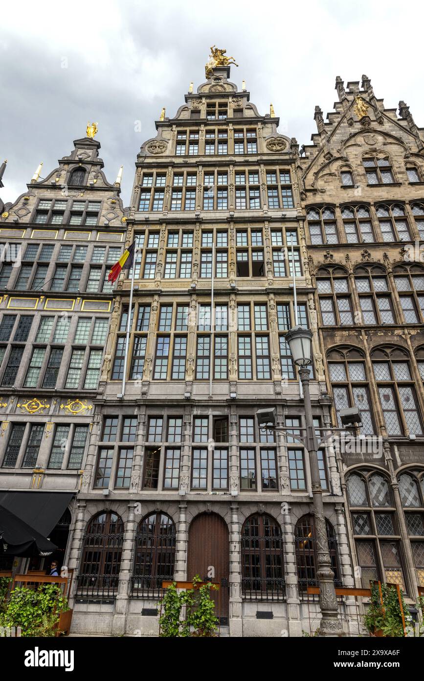 Buildings in the Grote Markt in Antwerp, Flanders, Belgium Stock Photo ...
