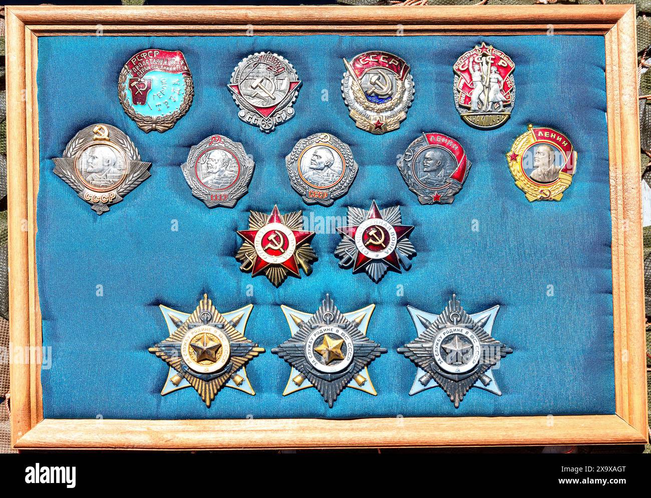 Different vintage orders of former Soviet Union. Soviet awards Stock ...