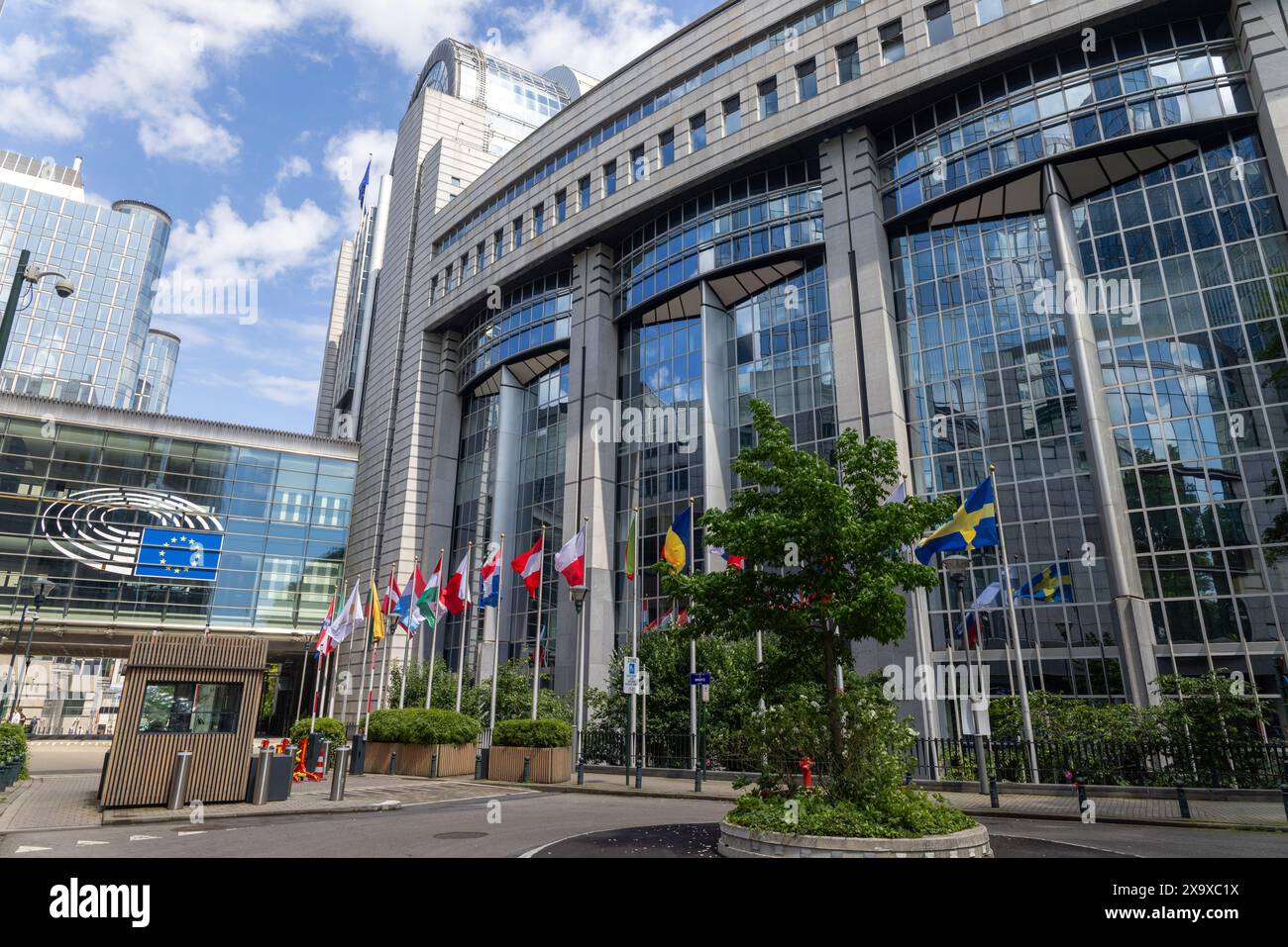 The European Parliament buildings in Brussels, the Belgian capital ...