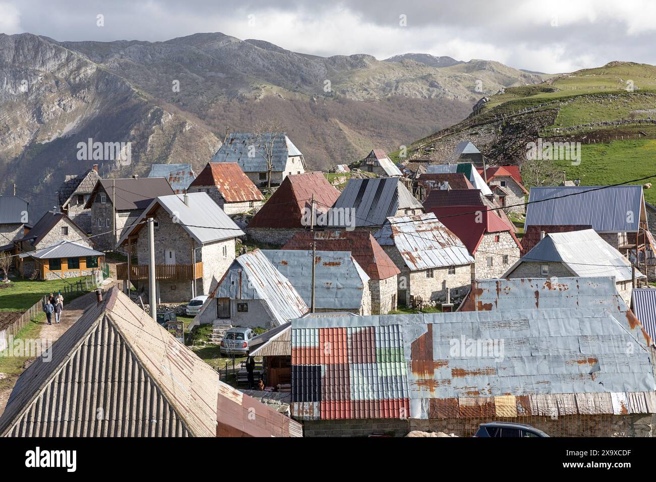 Traditional houses in Mountain village of Lukomir in Bosnia and ...