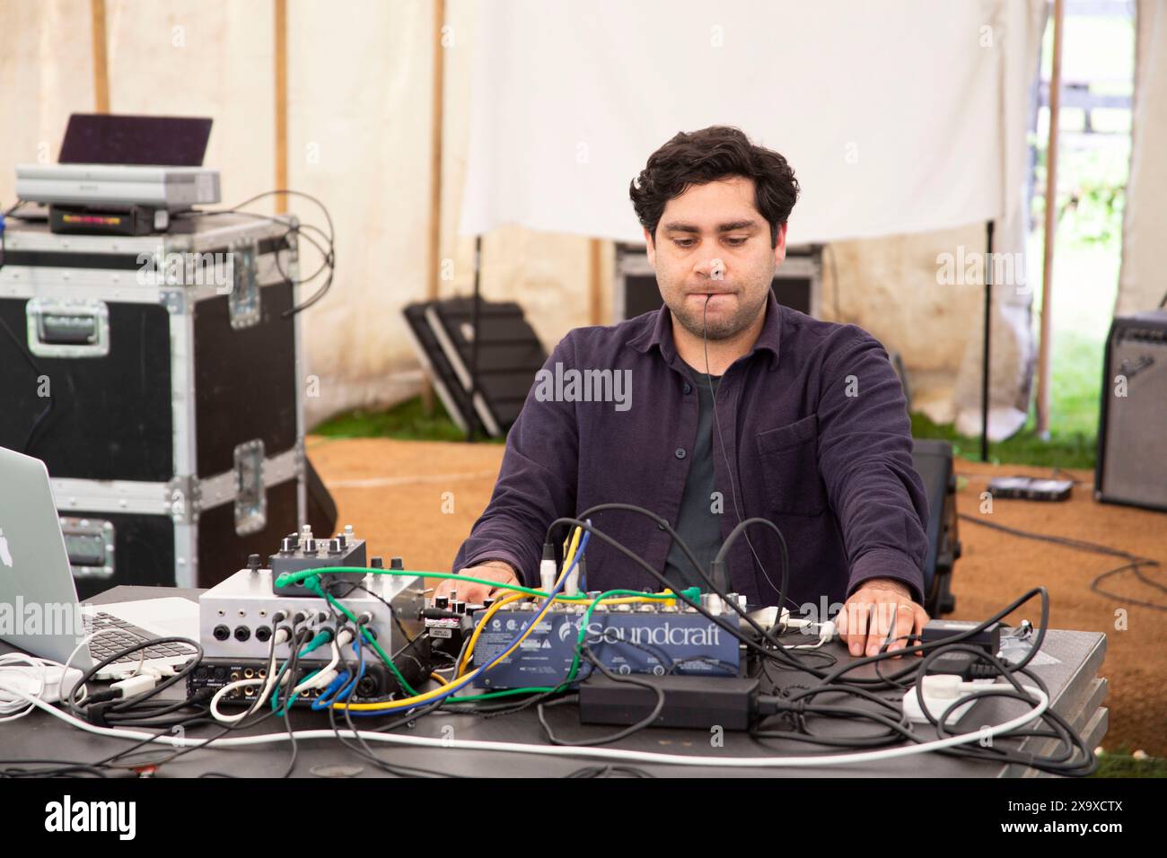 John Macedo performs live at Acid Horse festival 2024. The Barge, Honey ...