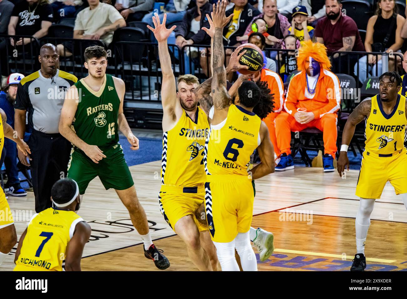 Edmonton, Canada. 02nd June, 2024. Saskatchewan guard Jalen Harris (1 ...