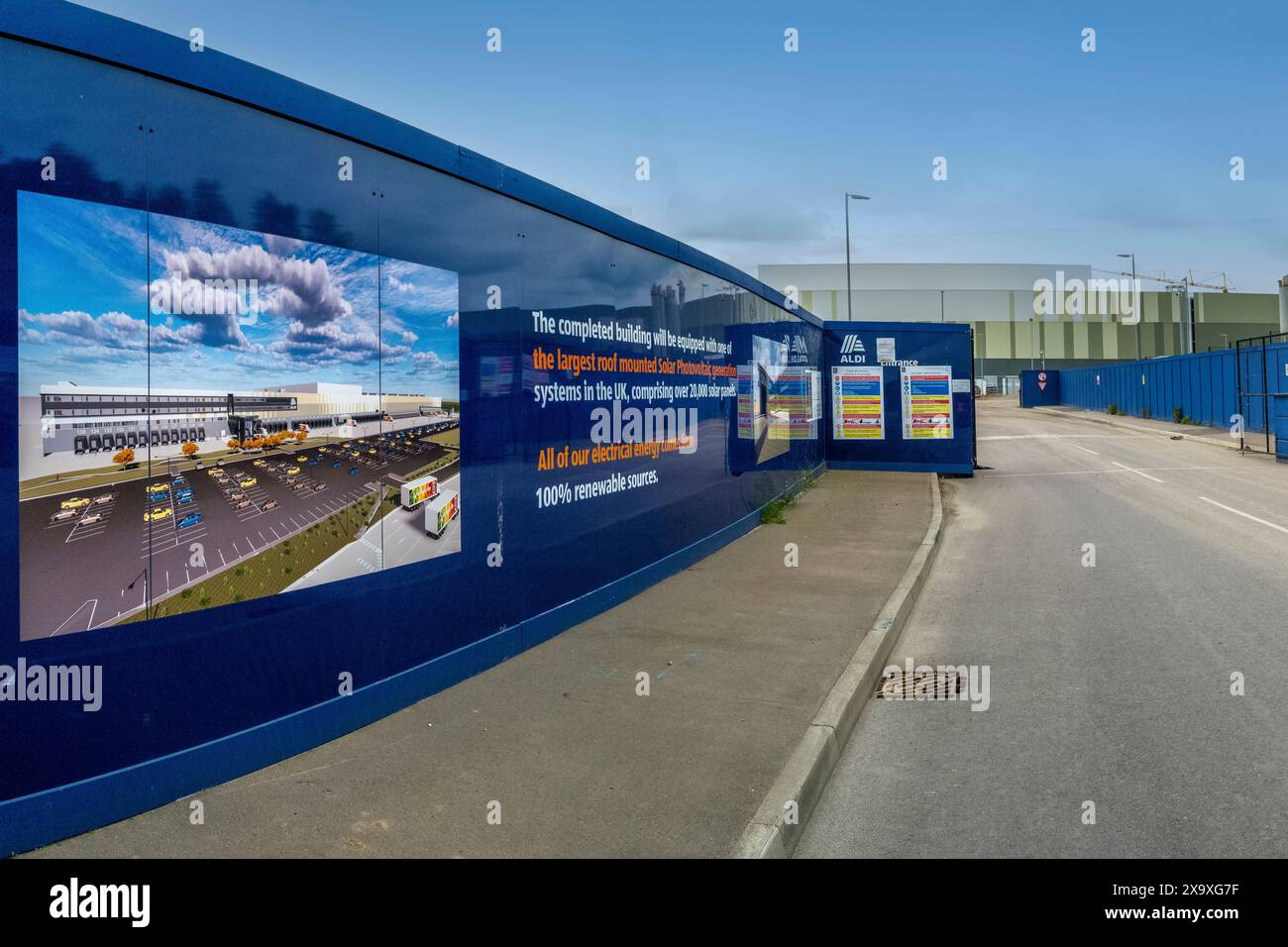 The new Aldi distribution centre under construction in Leicestershire ...