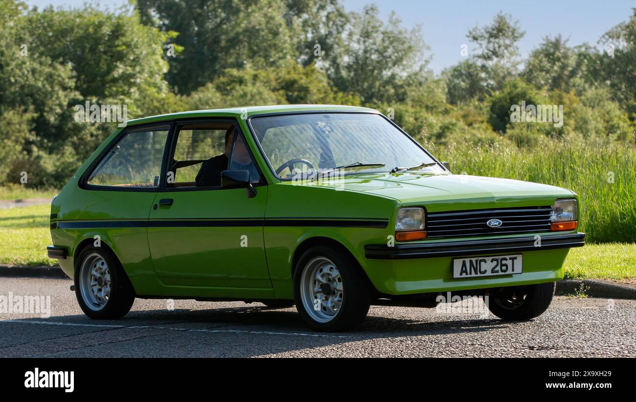 Stony Stratford,UK - June 2nd 2024: 1978 green Ford Fiesta classic car ...
