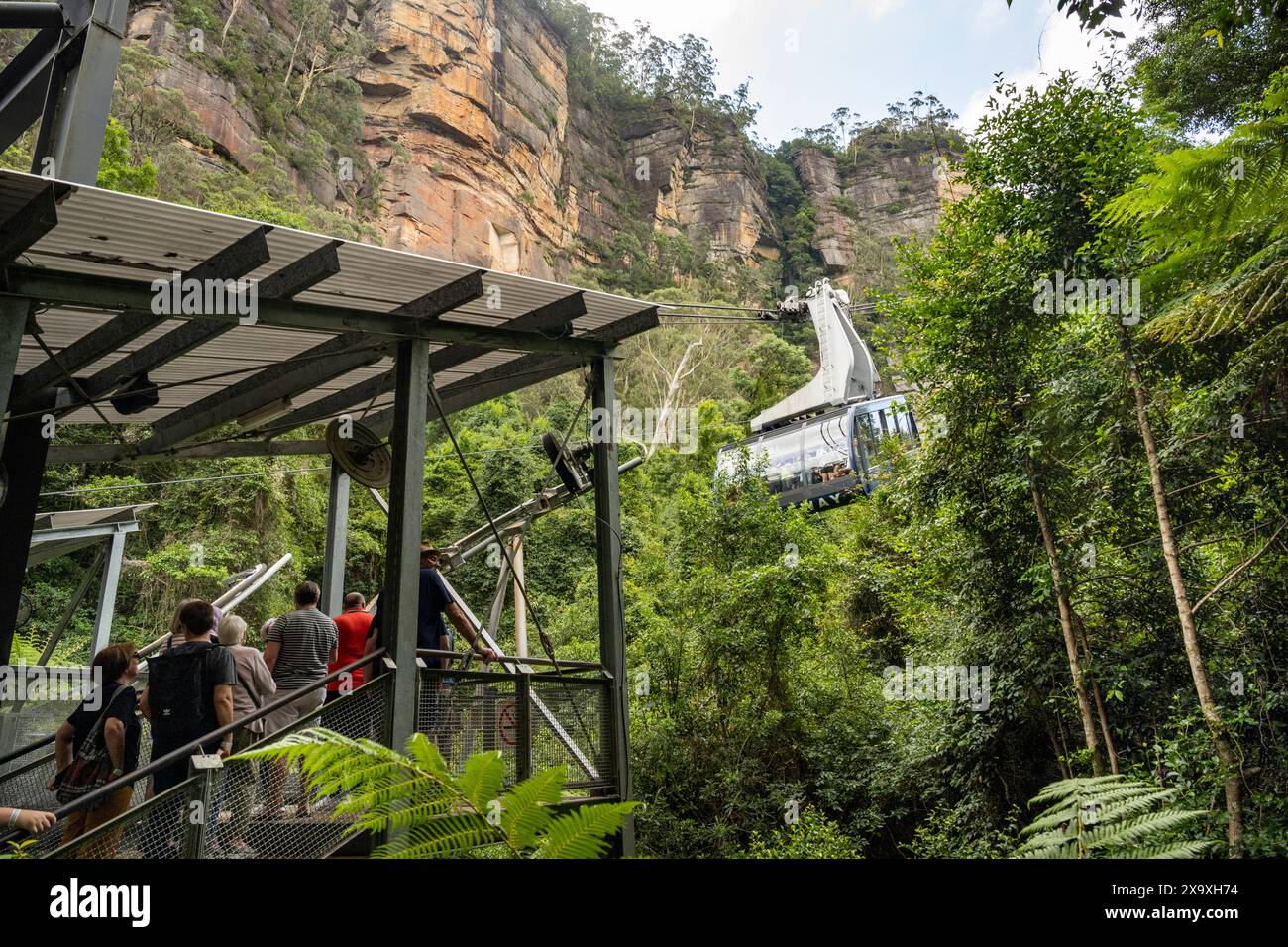 Cable car tourist ride in the Blue Mountains of New South Wales in ...
