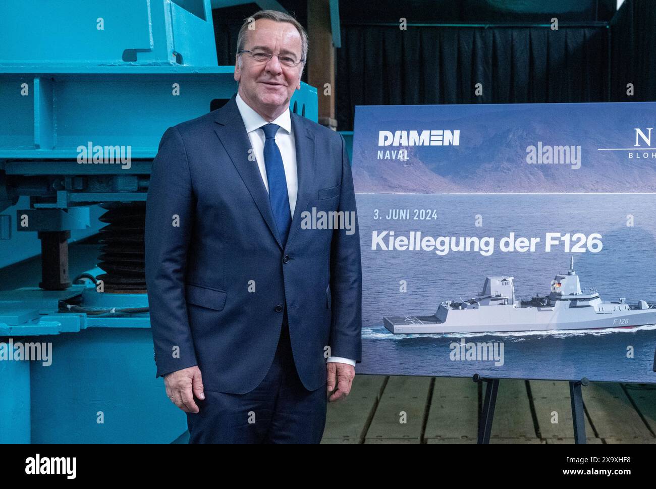 Wolgast, Germany. 03rd June, 2024. Boris Pistorius (SPD), Federal ...