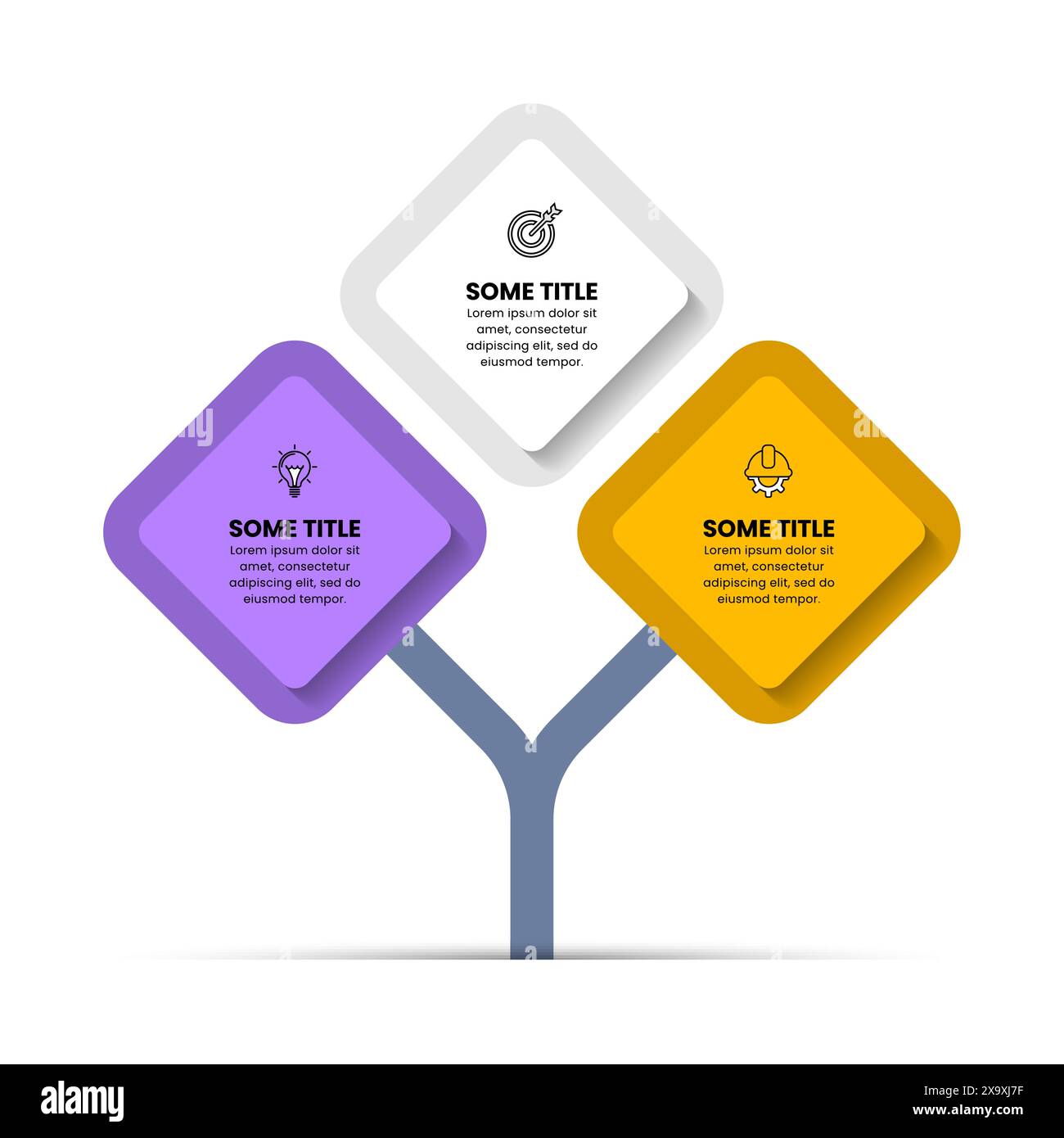 Infographic template with icons and 3 options or steps. Abstract tree ...