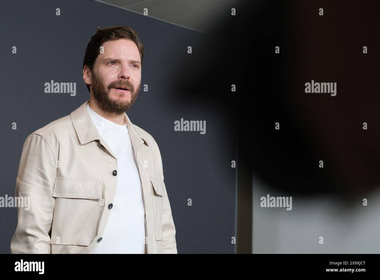 Actor Daniel Bruhl attends to "Becoming Karl Lagerfeld" photocall at ...