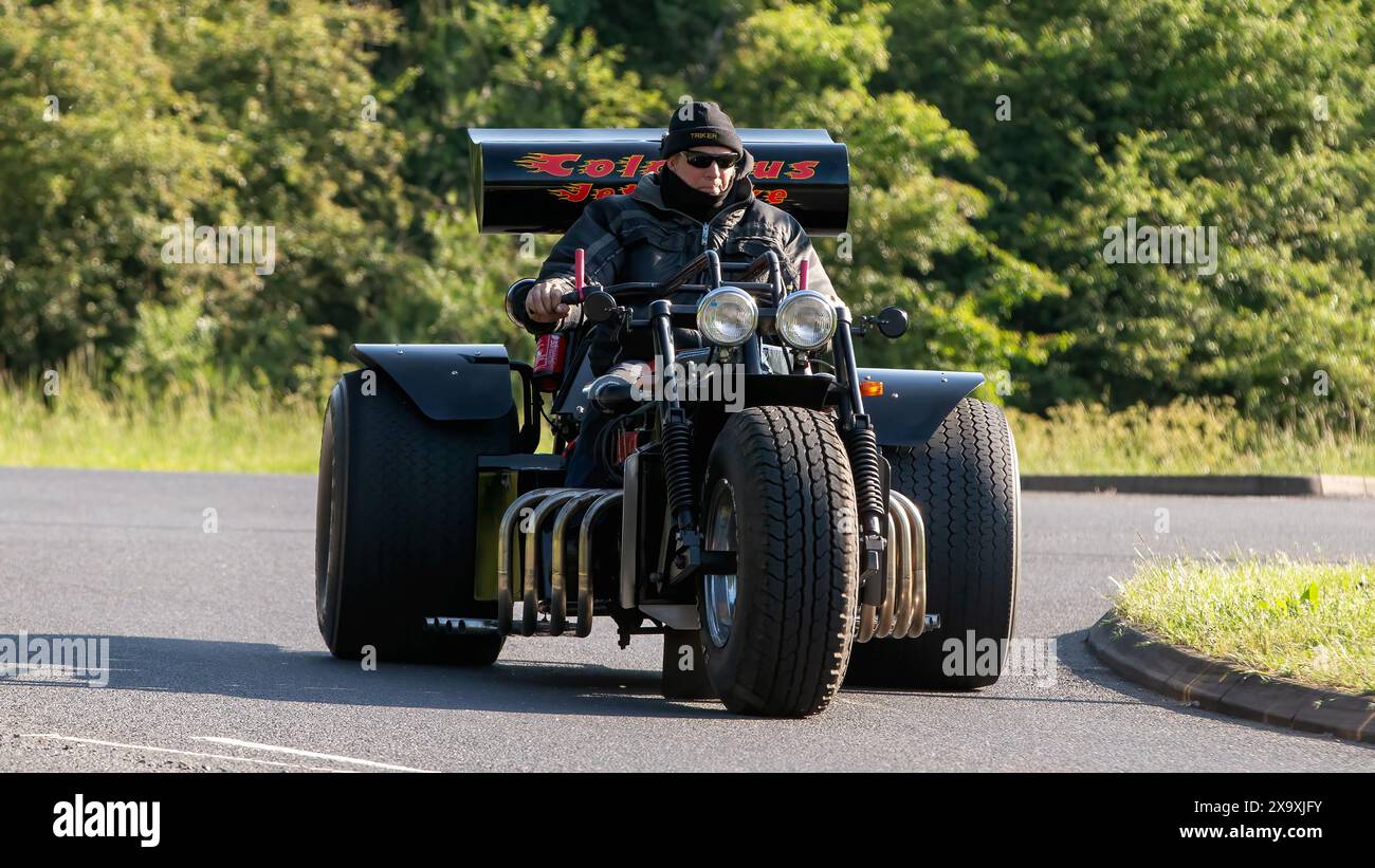 Stony Stratford,UK - June 2nd 2024: Colossus The Jet Trike.V8 engine at ...
