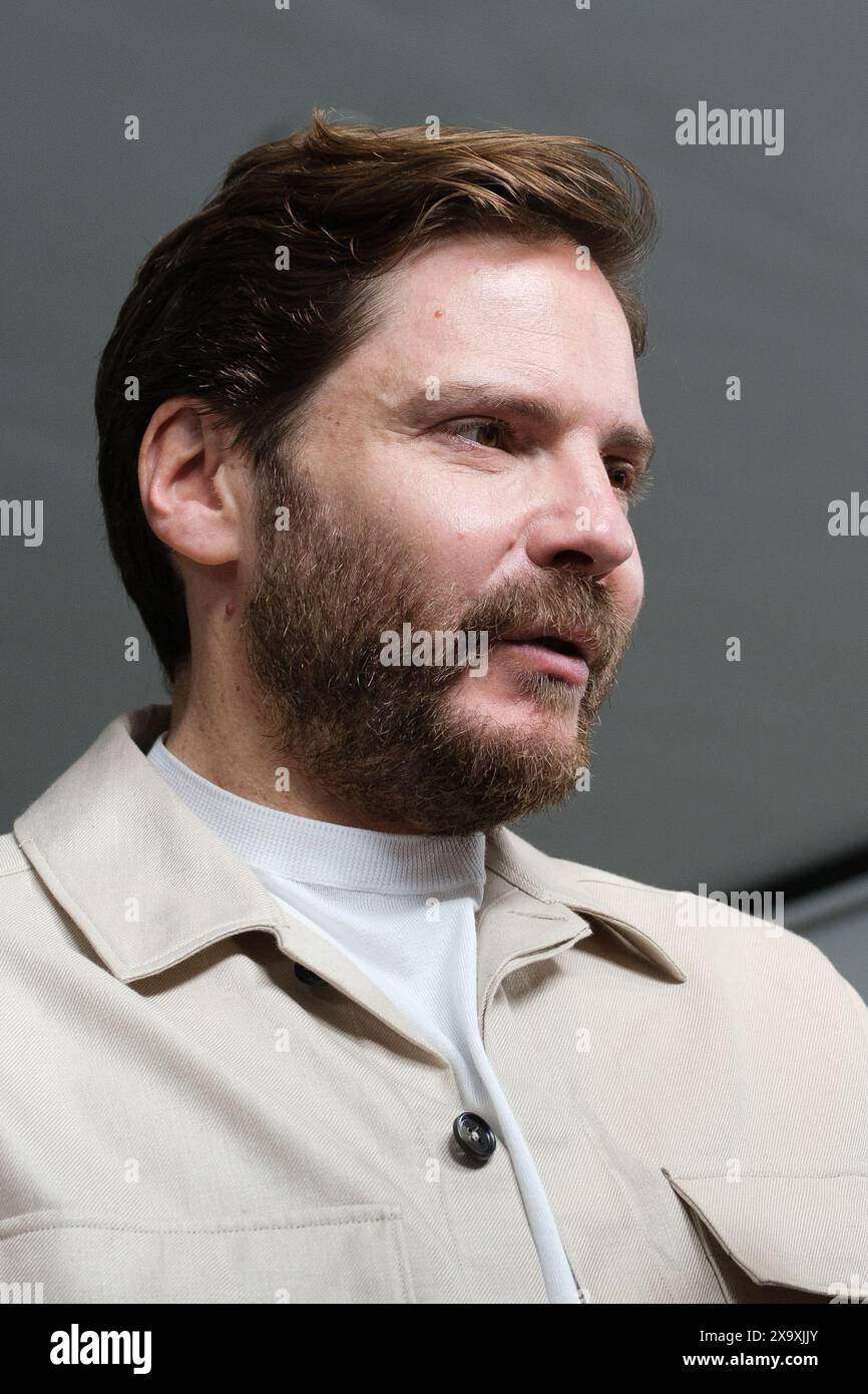 Actor Daniel Bruhl attends to "Becoming Karl Lagerfeld" photocall at ...