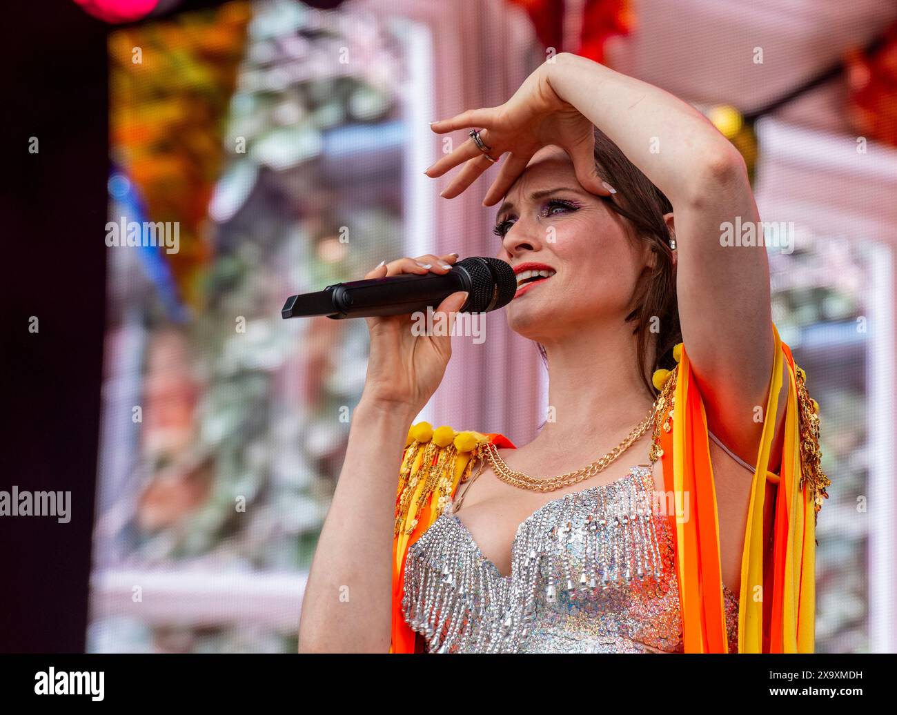 Sophie Ellis-Bextor playing live at the Latitude Festival in Henham ...