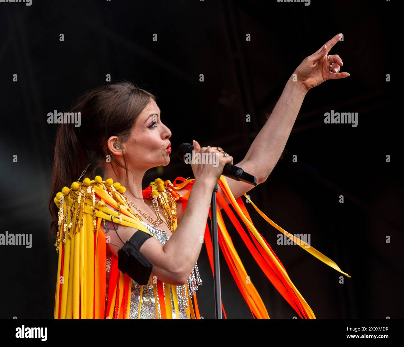 Sophie Ellis-Bextor playing live at the Latitude Festival in Henham ...
