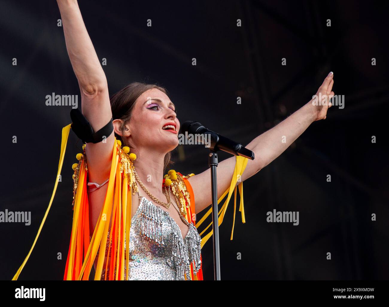 Sophie Ellis-Bextor playing live at the Latitude Festival in Henham ...