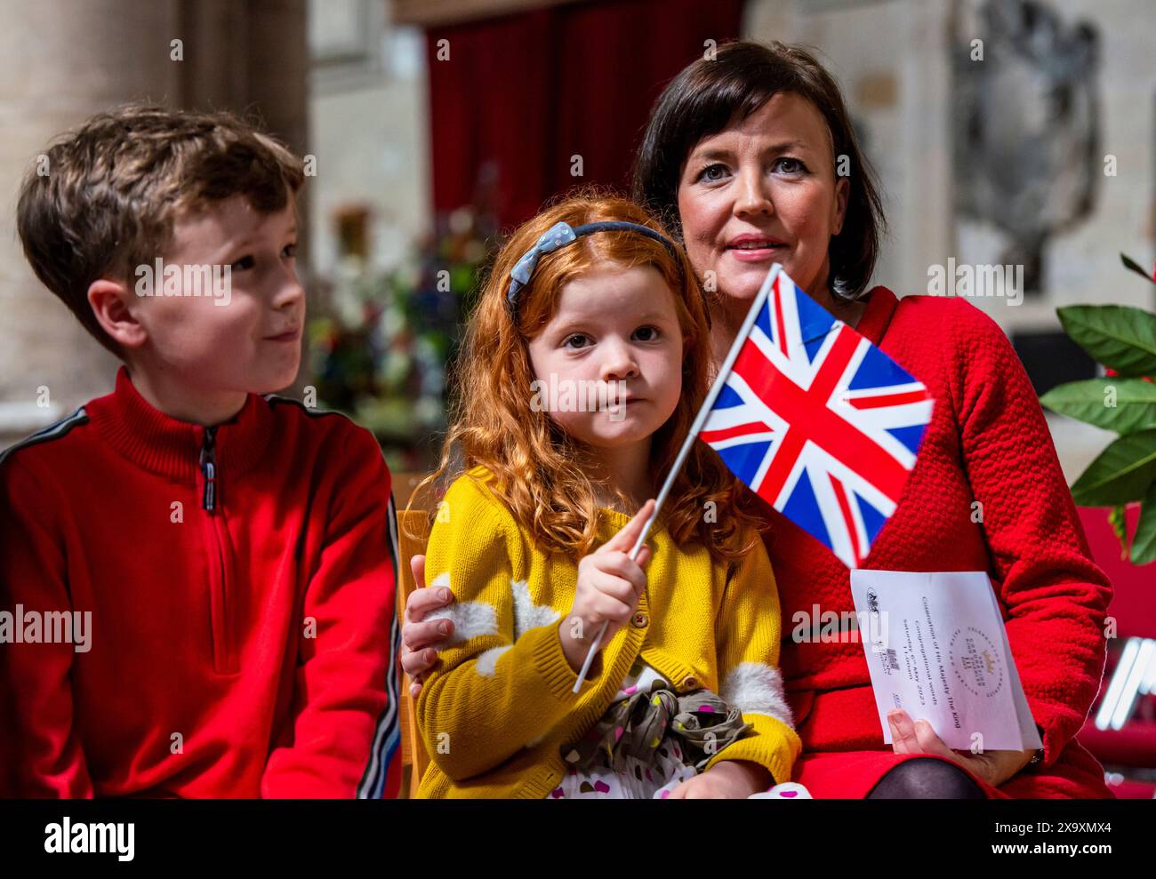 Eleanor Charlesworth watches the coronation of King Charles III with ...