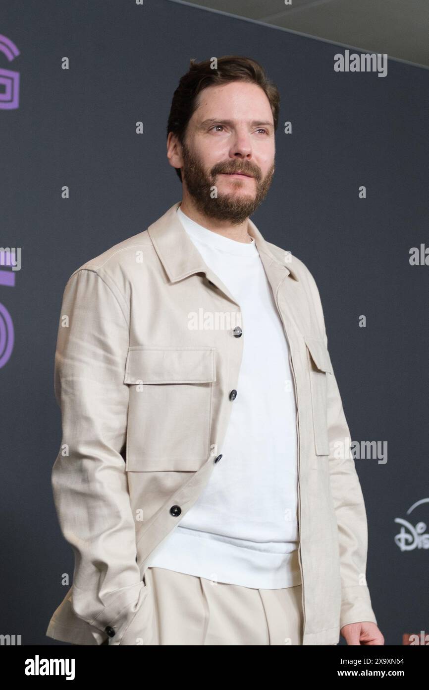 Madrid, Spain. 03rd June, 2024. Actor Daniel Bruhl attends to "Becoming Karl Lagerfeld ...