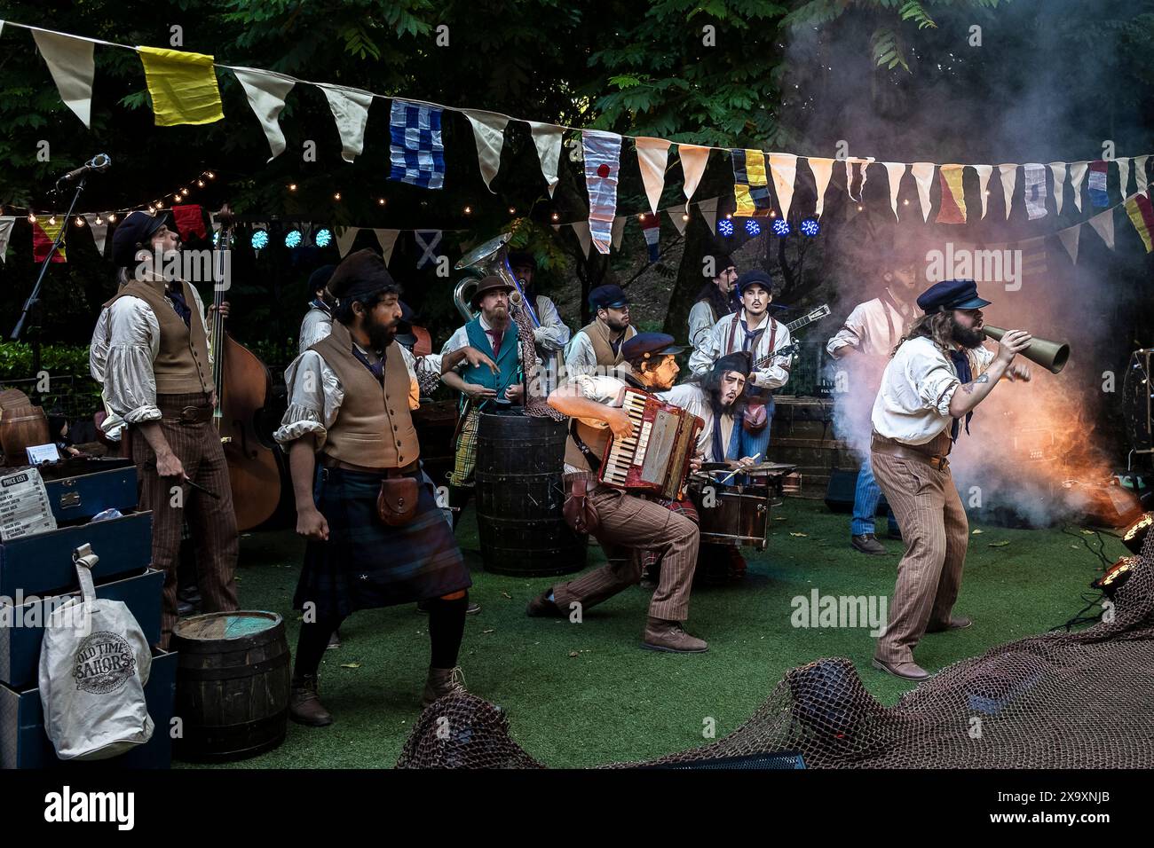 The Old Time Sailors performing at Trebah Garden Amphitheatre in ...