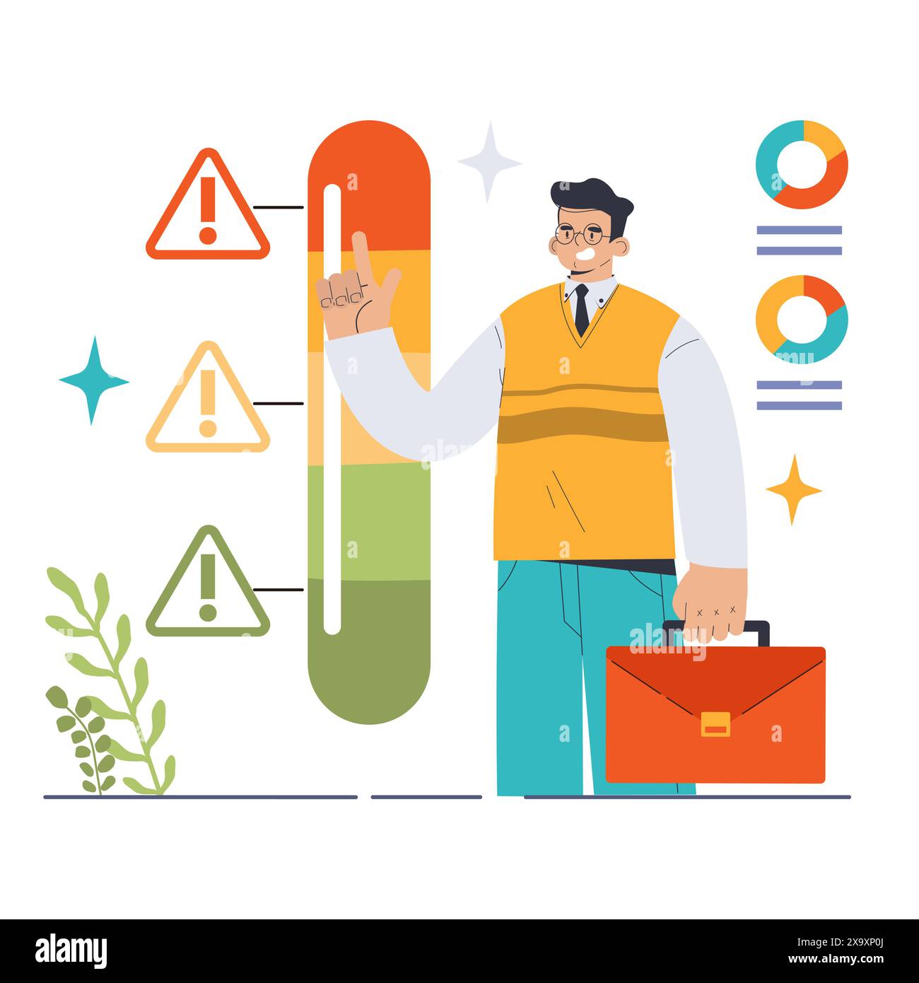 Risk Tolerancy concept. Businessman adjusting the meter to measure ... Risk Tolerancy concept. Businessman adjusting the meter to measure ...