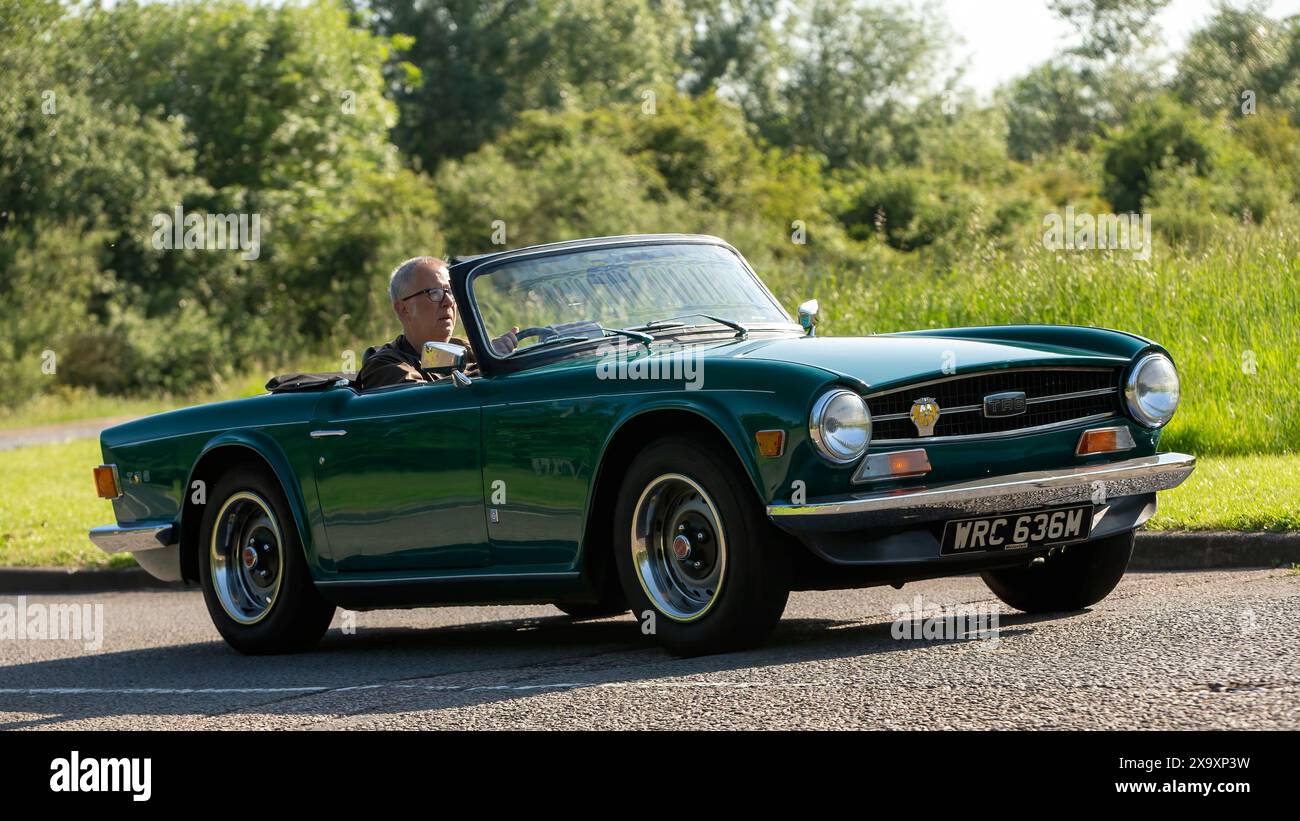 Stony Stratford,UK - June 2nd 2024: 1973 green Triumph TR6 classic ...