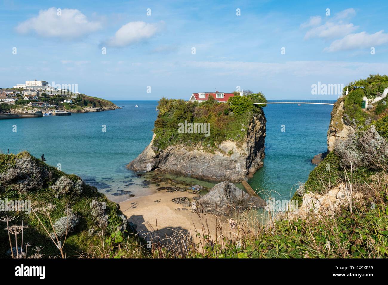 The Island at Towan Beach in Newquay in Cornwall Stock Photo - Alamy