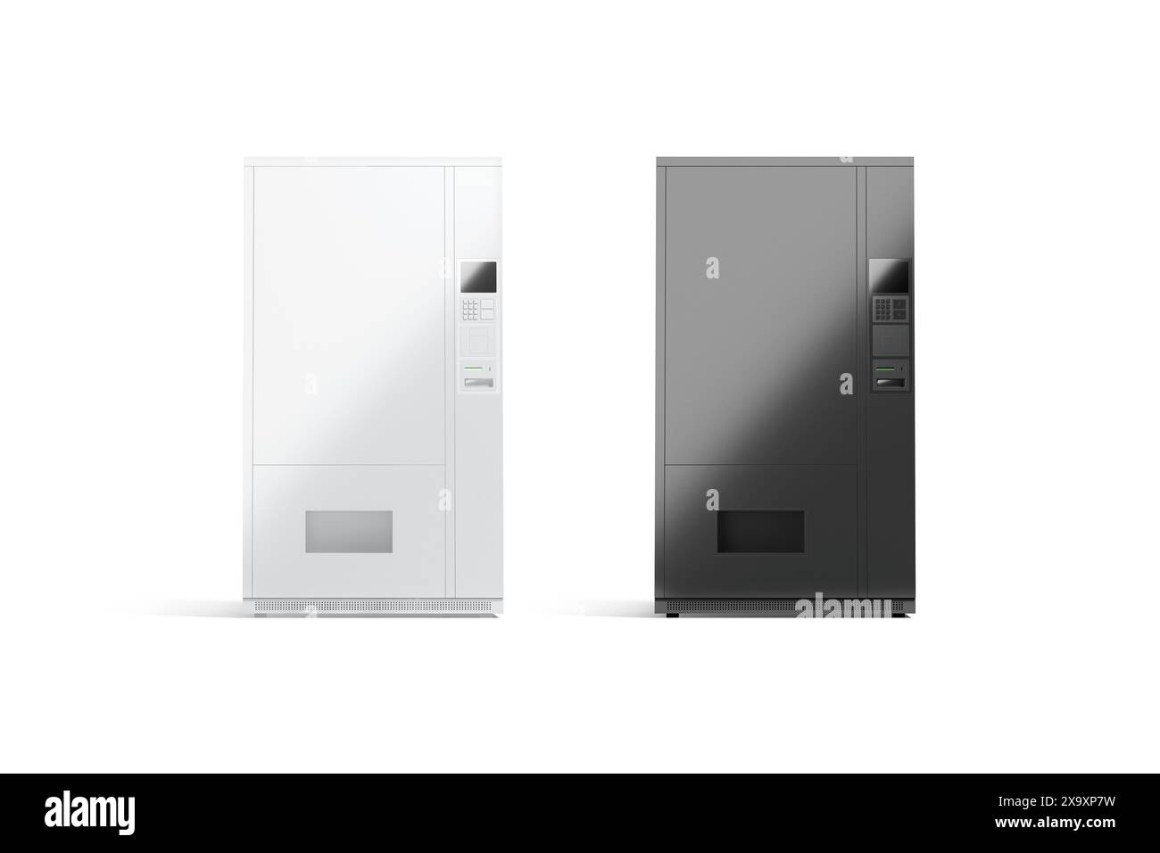 Blank black and white vending machine mockup, front view Stock Photo - Alamy