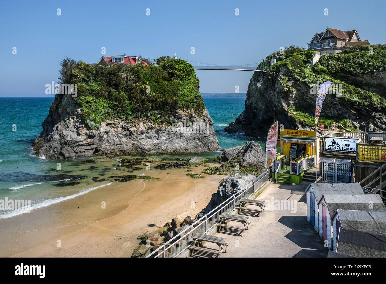 The Island at Towan Beach in Newquay in Cornwall in the UK Stock Photo ...